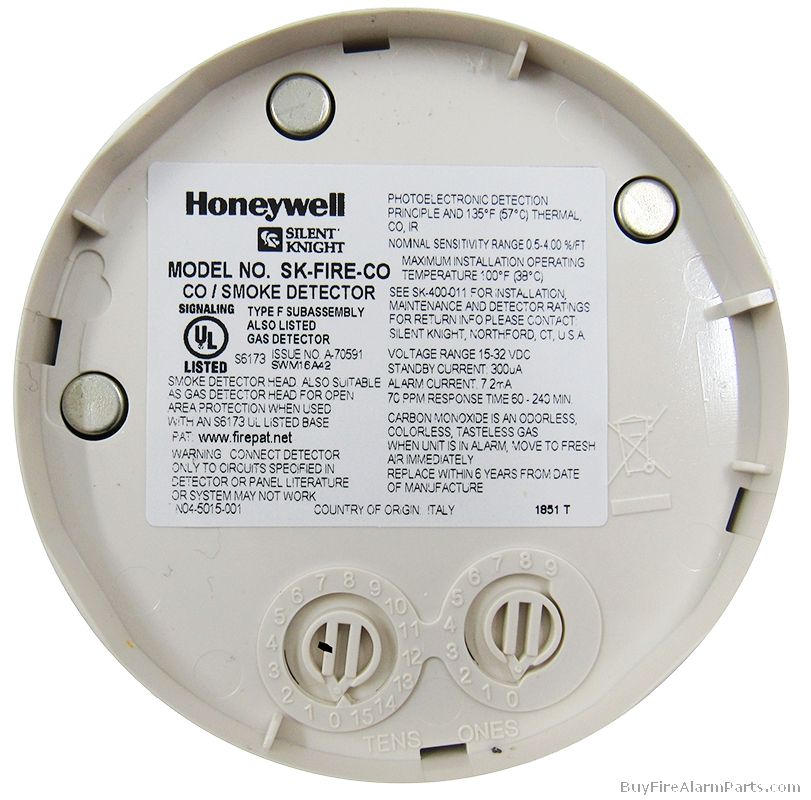 Silent Knight SK-Fire-CO Multi-Criteria CO and Smoke Sensor (White)