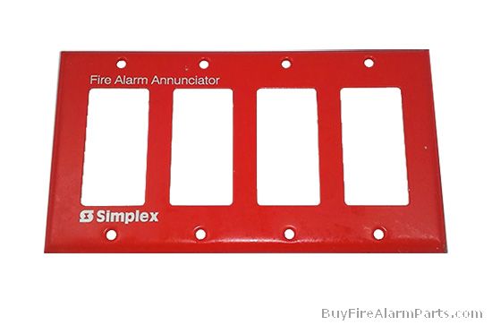 Simplex 4601-9153 4-gang Cover Plate (Red)