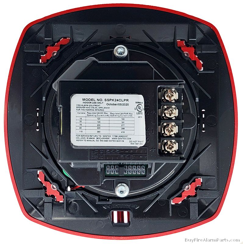 Gentex SSPK24CLPR Ceiling Mount Speaker Strobe