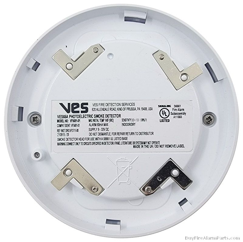 VES VF5691-01 Photoelectric Smoke Detector with flashing LED