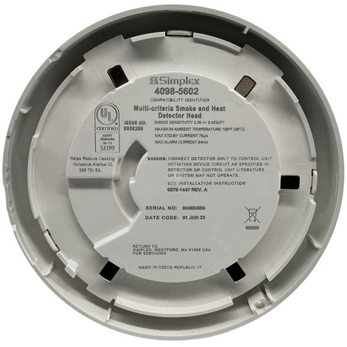 Simplex 4098-5602 Photoelectric Smoke / Heat Detector