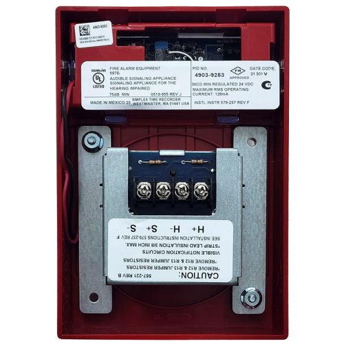 Simplex 4903-9253 Horizontal Wall Mount Strobe