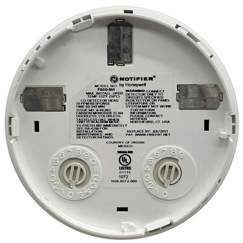 Notifier FSCO-951 Addressable Carbon Monoxide Detector (White)