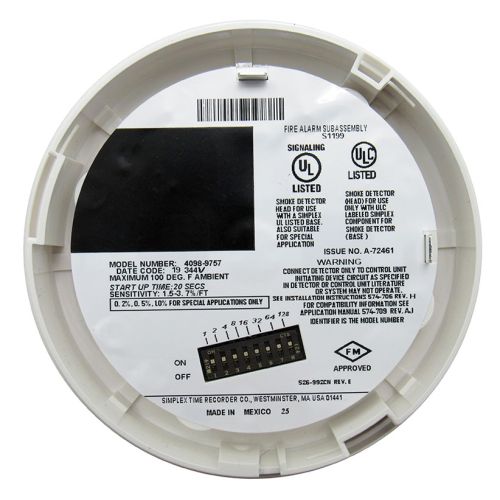 Simplex 4098-9757 QuickConnect2 TrueAlarm Analog Photoelectric Sensor