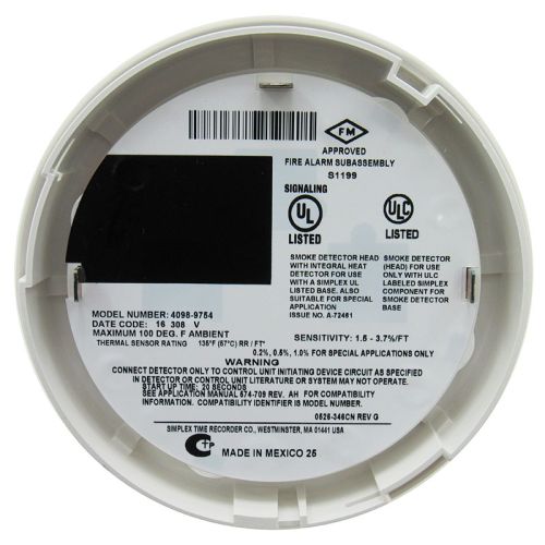 Simplex 4098-9754 TrueAlarm Photoelectric and Heat Multi-Sensor