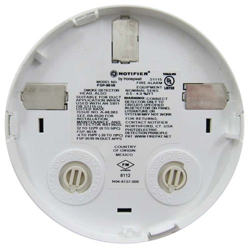 Notifier FSP-951R Photoelectric Smoke Detector Head (White)