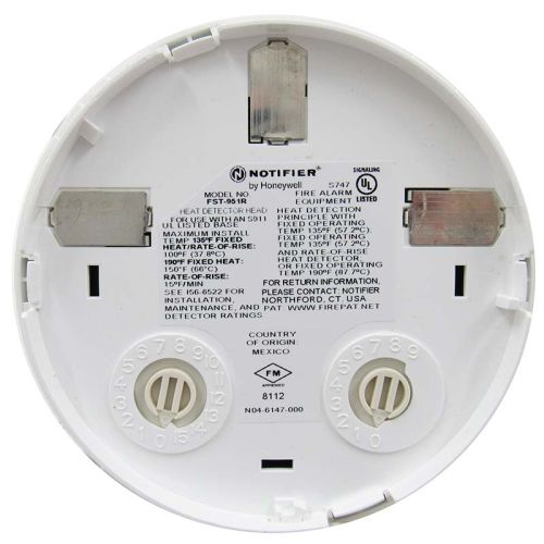 Notifier FST-951R Rate of Rise 135F Heat Detector (White)
