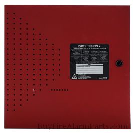 Fire-Lite FCPS-24FS8 Field Charging Power Supply in Red Cabinet